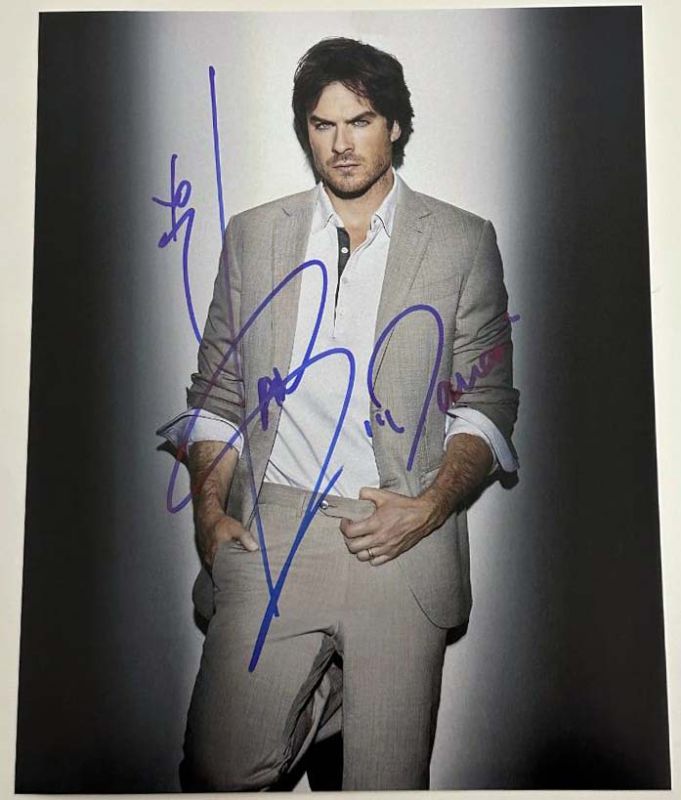 Ian Somerhalder aka Damon Salvatore original autograph on 8x10 Vampire ...