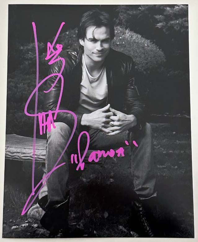 Ian Somerhalder aka Damon Salvatore original autograph on 8x10 Vampire ...