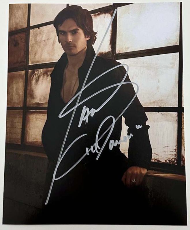 Ian Somerhalder aka Damon Salvatore original autograph on 8x10 Vampire ...