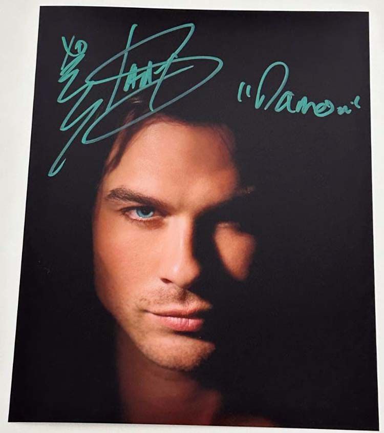 Ian Somerhalder aka Damon Salvatore original autograph on 8x10 Vampire ...